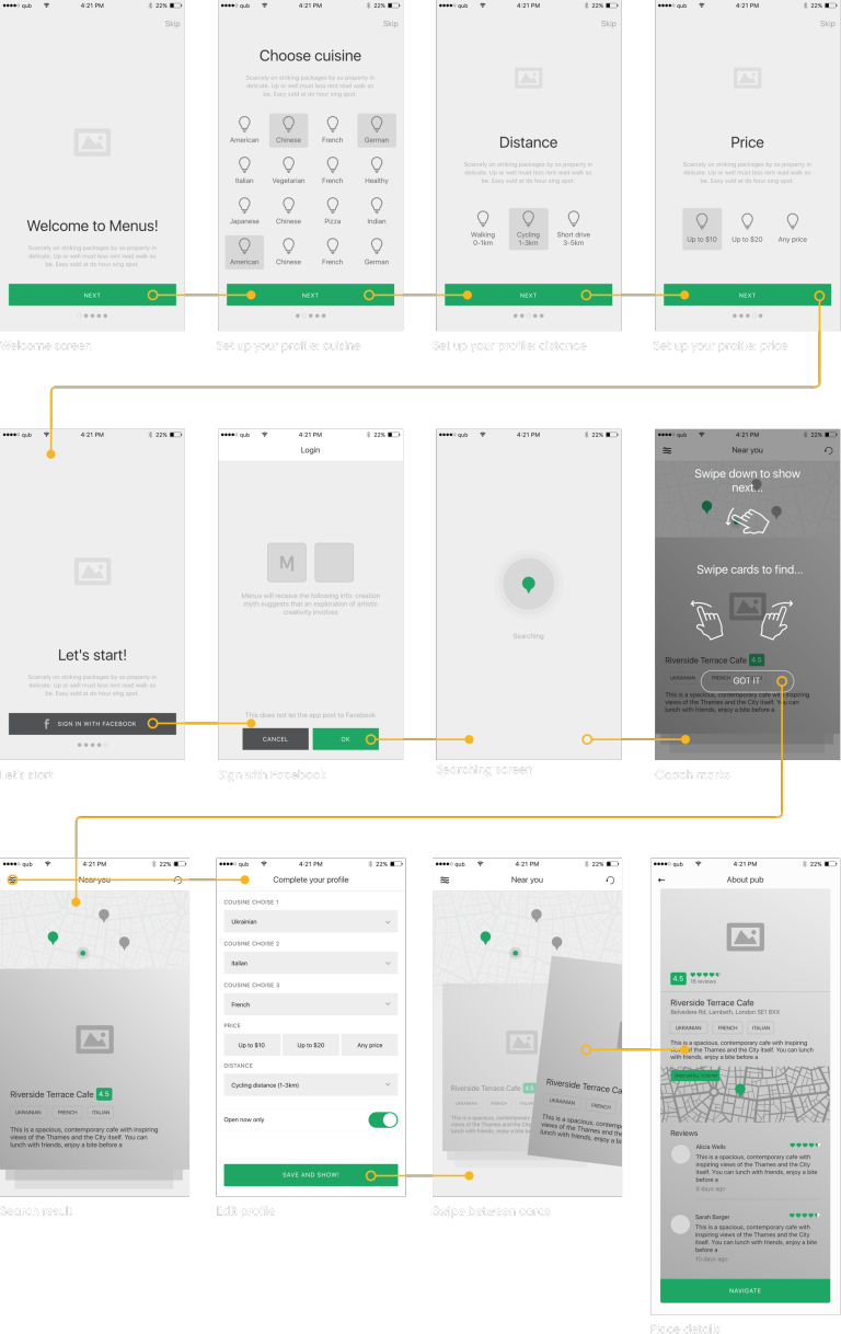 Menus London | Startup UX/UI Design | Qubstudio